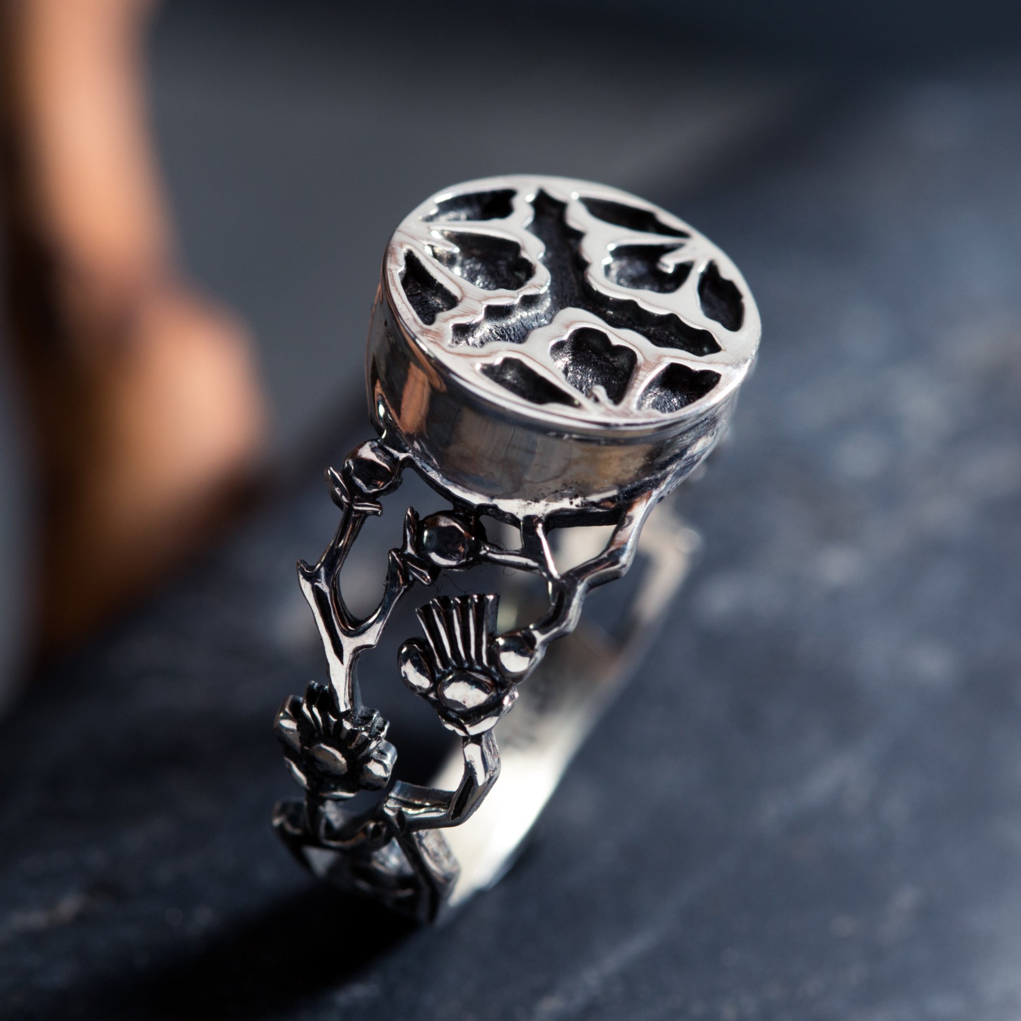 Musashi Samurai Earth Ring Silver
