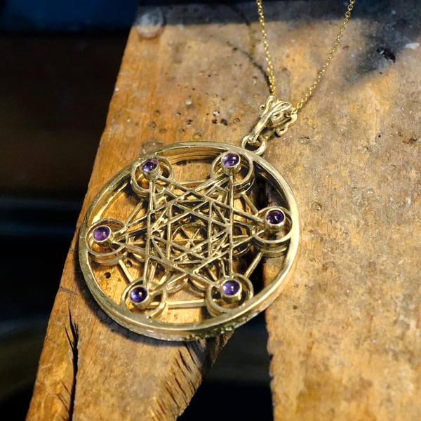 Inlaid Metatron Cube Gold
