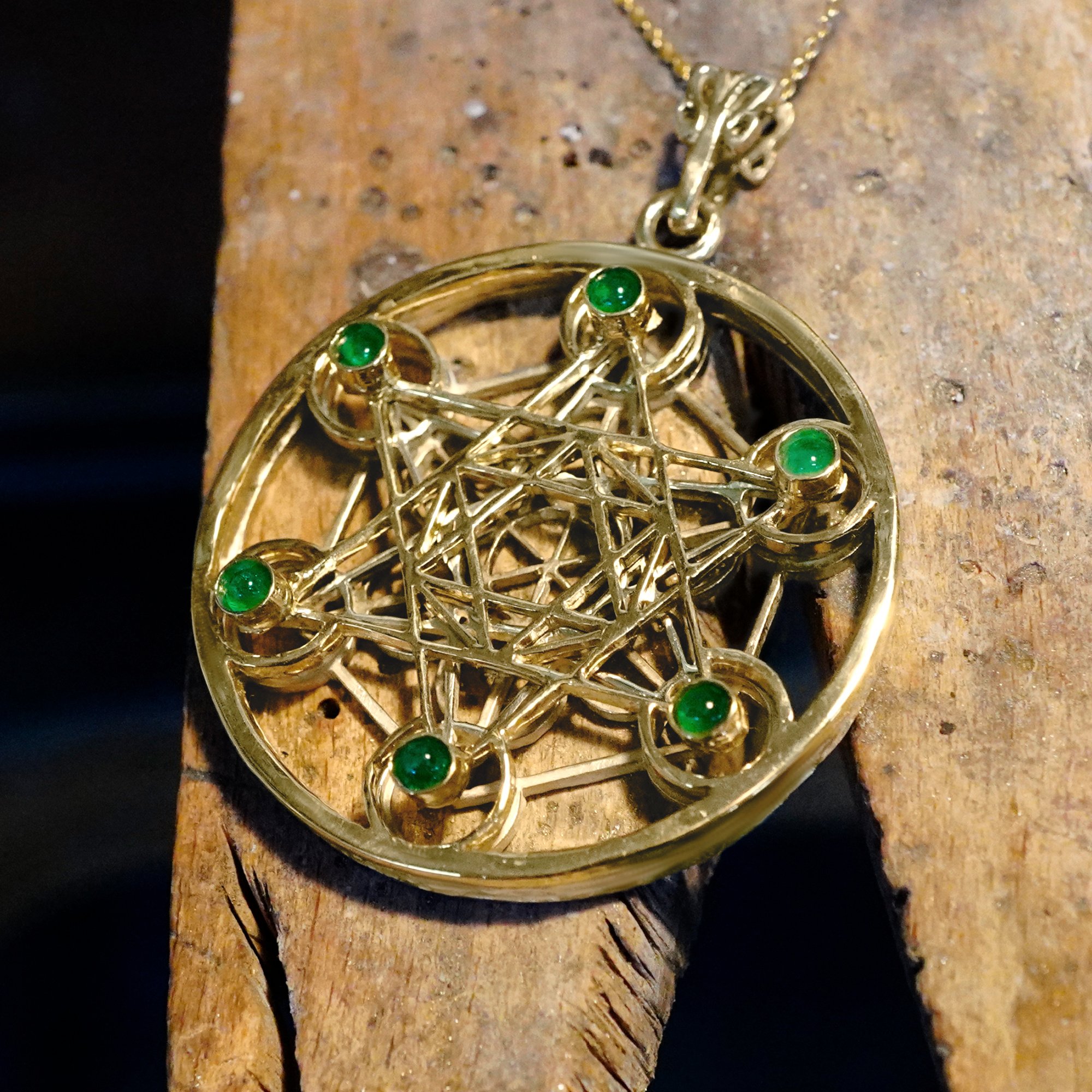 Inlaid Metatron Cube Gold