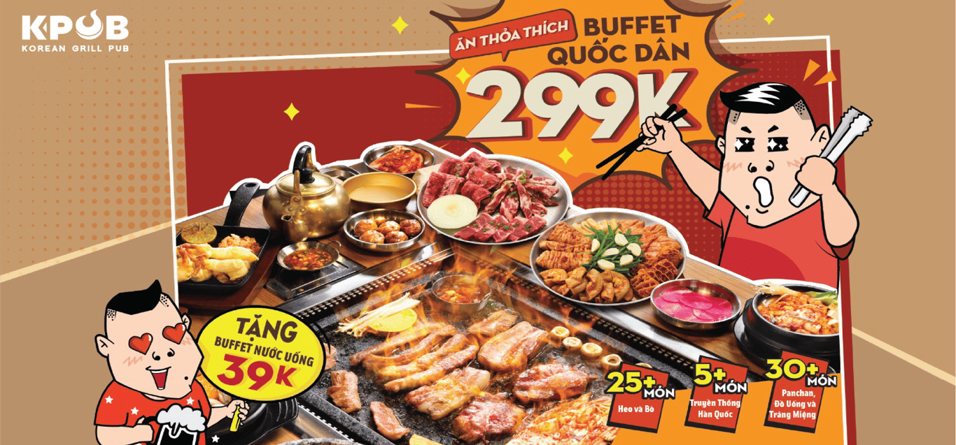 Tặng Buffet Drink - Mừng Buffet Quốc Dân 299K Debut