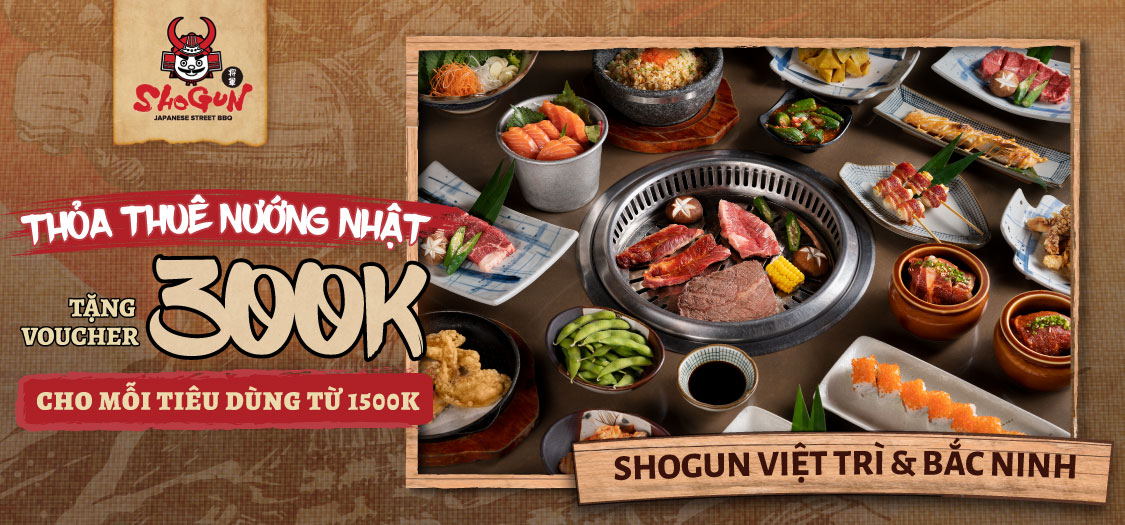 Shogun Việt Trì, Bắc Ninh tặng chiến hữu voucher 300K