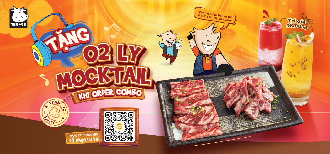 Tặng 02 Ly Mocktail tưng bừng mở party GoGi