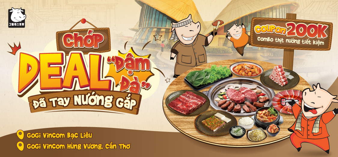 Coupon 200K GoGi Xèo Xèo Chỉ còn 100k/người