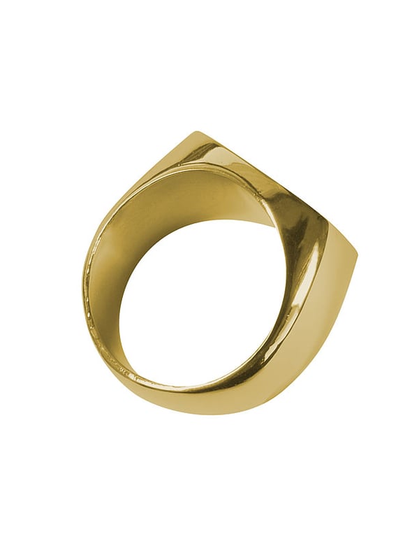 Chevalière dorée Équerre Compas (Compagnon) | Histophile