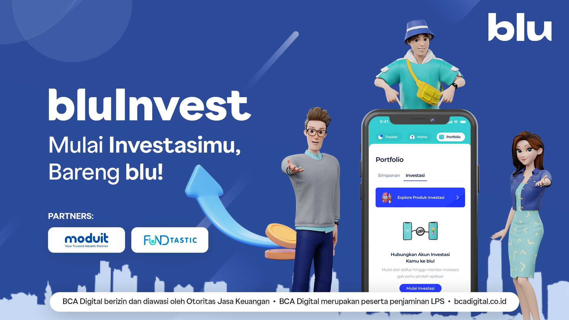Permudah Investasi, blu by BCA Digital Meluncurkan Fitur bluInvest