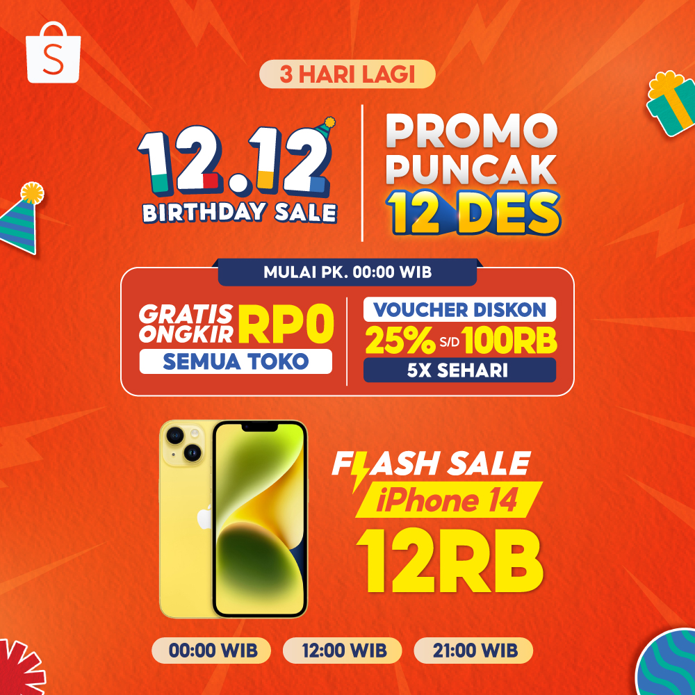 Jangan Lewatkan! Ini Dia Rangkaian Promo Puncak Shopee 12.12 Birthday Sale