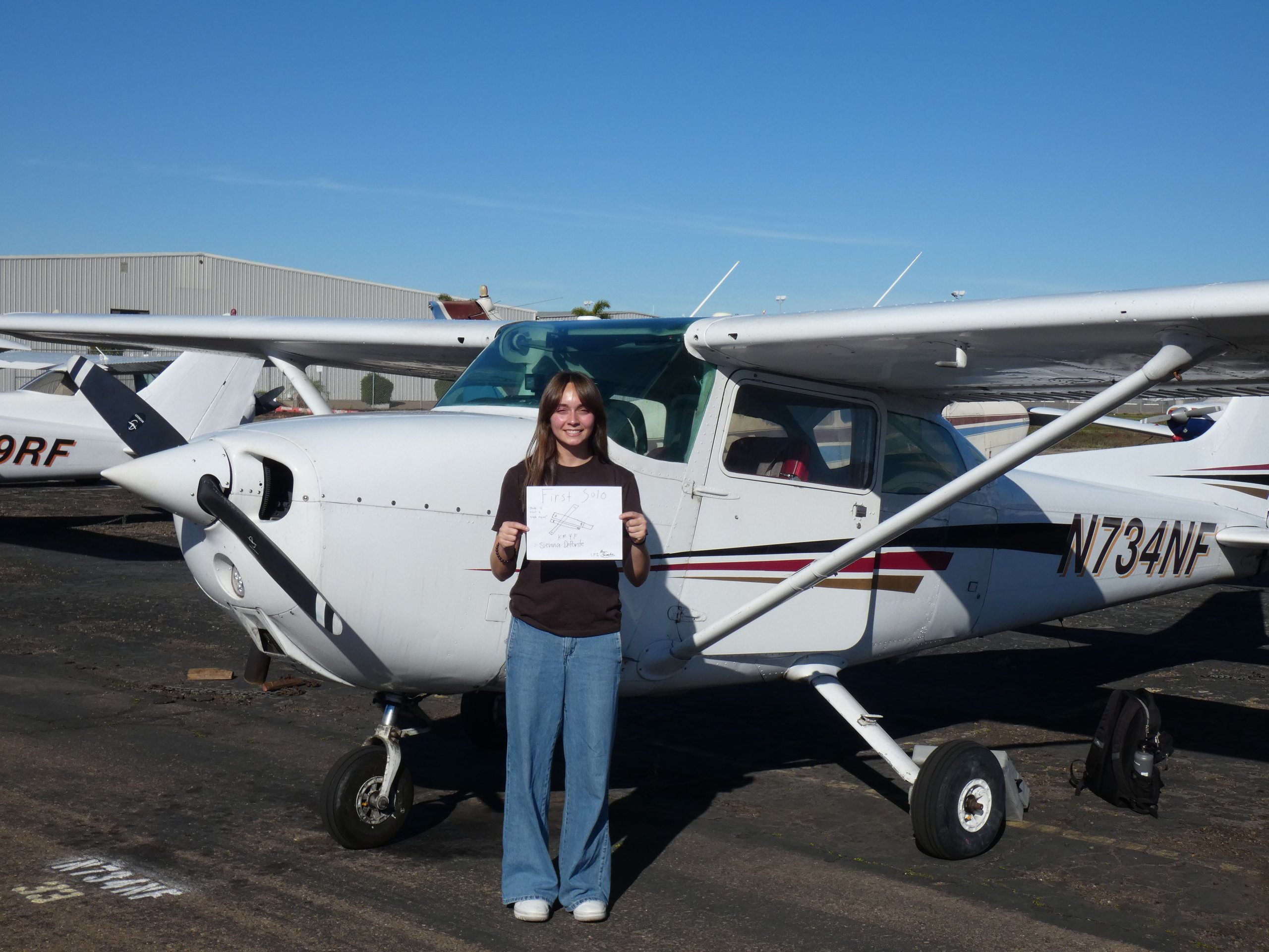Sienna DePonte First Solo flight | Plus One Flyers
