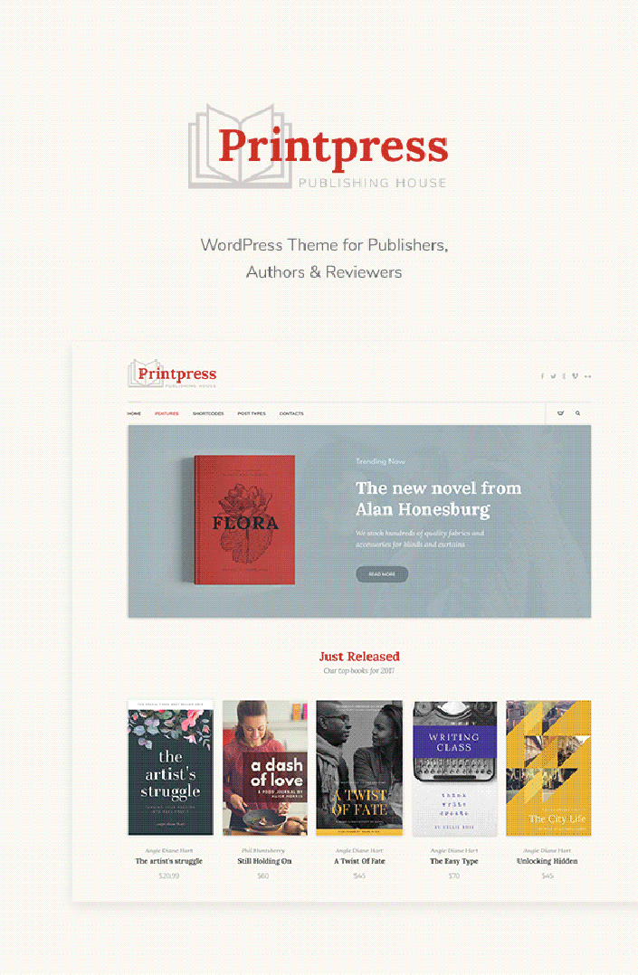 Printpress - Book Publishing WordPress Theme - cmsmasters studio