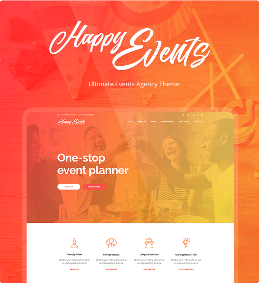 Happy Events - Holiday Planner & Event Agency WordPress Theme ...