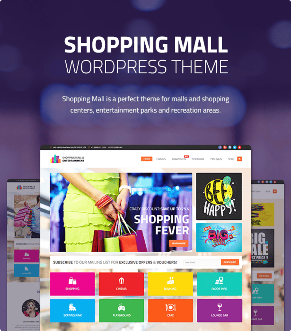 Shopping Mall - Entertainment Center and Business WordPress Theme ...