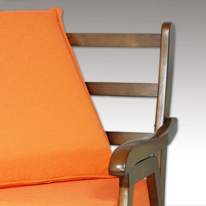 Poltrona reclinabile "Bella" con struttura in legno e cuscini ...