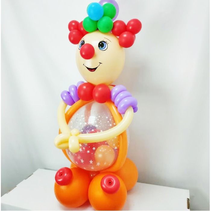 Clown figure from balloons