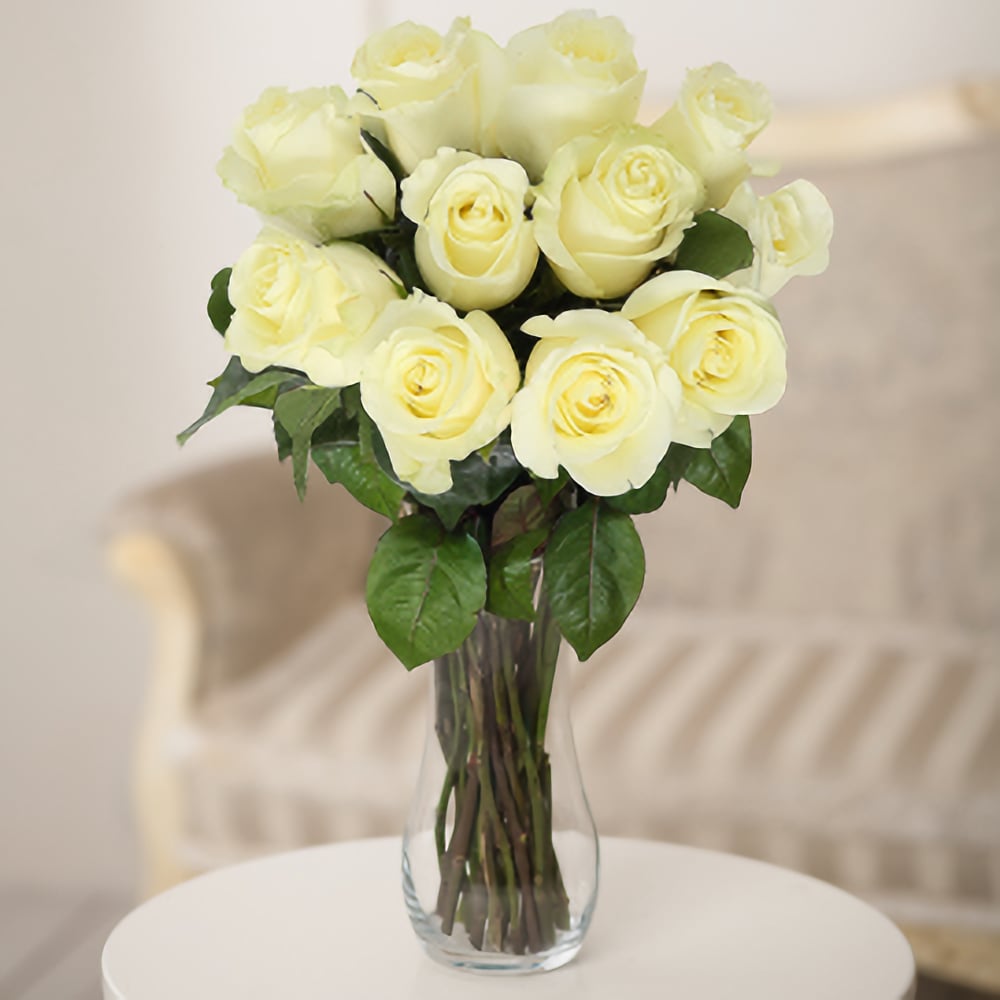 Bouquet '11 premium white roses' Flowers | Flower Delivery