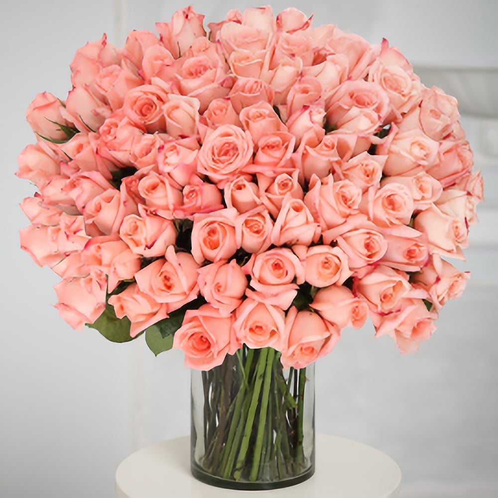 Bouquet '100 premium pink roses' Flowers | Flower Delivery