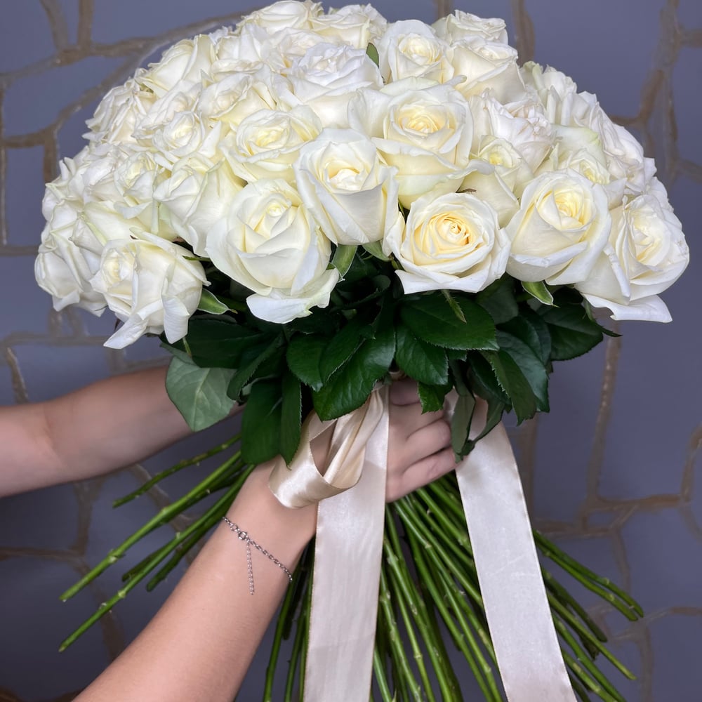 Bouquet '101 white roses' | Order Flower Bouquets Delivery