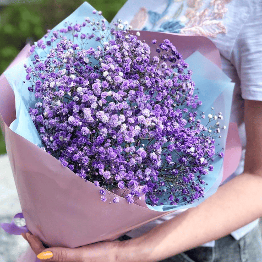 Arrangement 'Purple Gypsophila Bouquet' | Order Flower Bouquets Delivery
