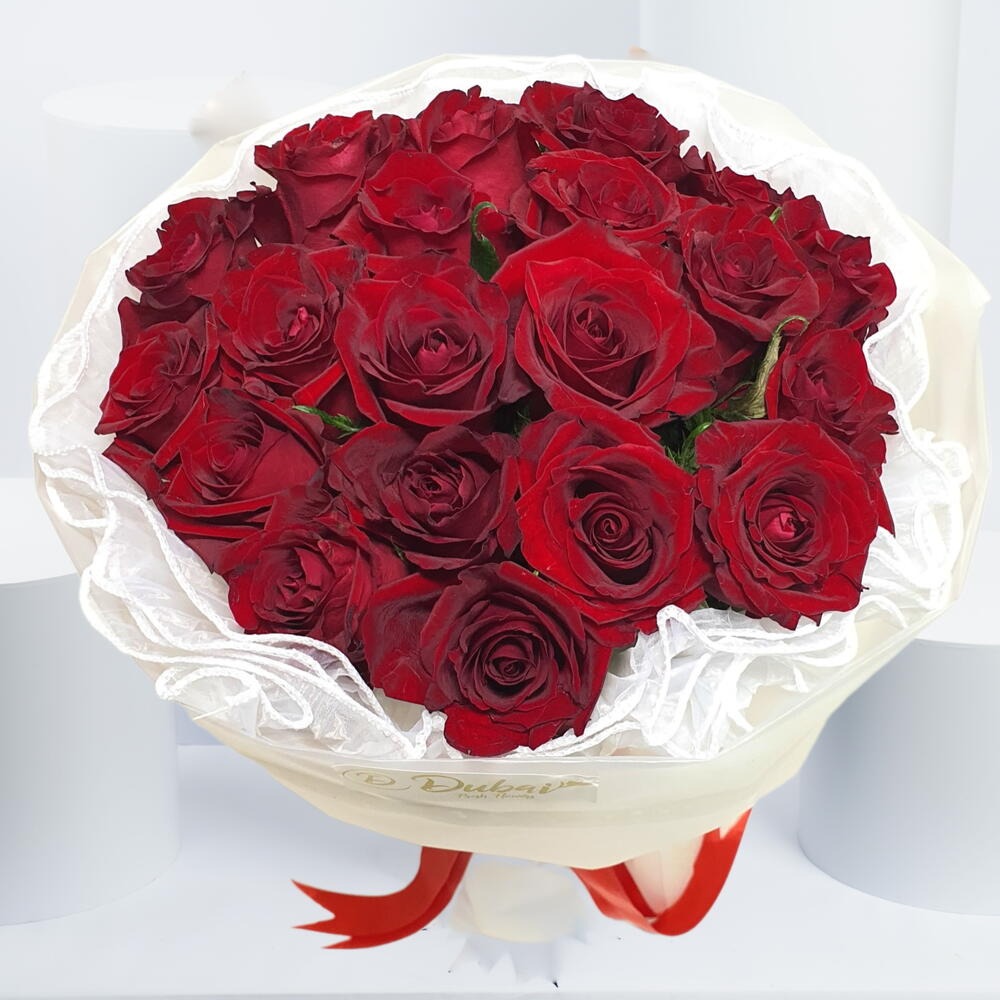 21 Red Roses Bouquet | Order Flower Bouquets Delivery