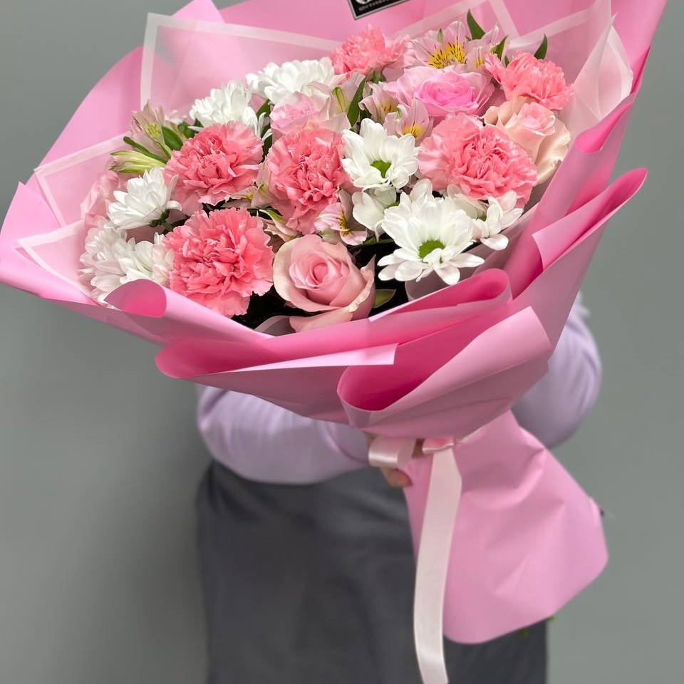 Assembled pink bouquet - order and send for 48 $ with same day delivery ...