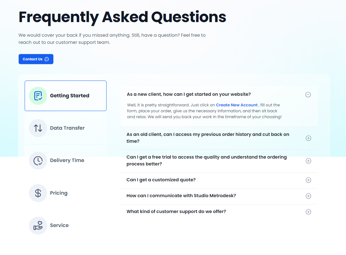 Studio Metrodesk | Frequently Asked Questions