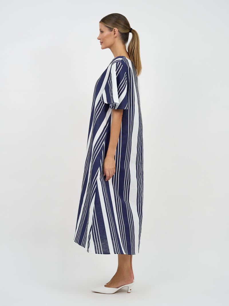 Liana Flute Sleeve Dress–Navy by Liberty Rose - Florence Store