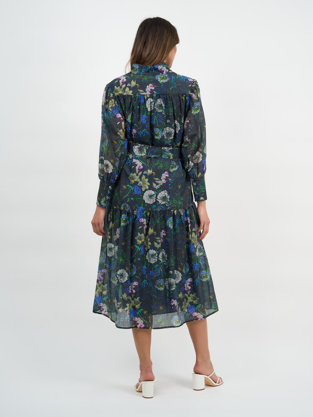Liberty Rose - Button Through Shirt Dress Navy - Florence Store