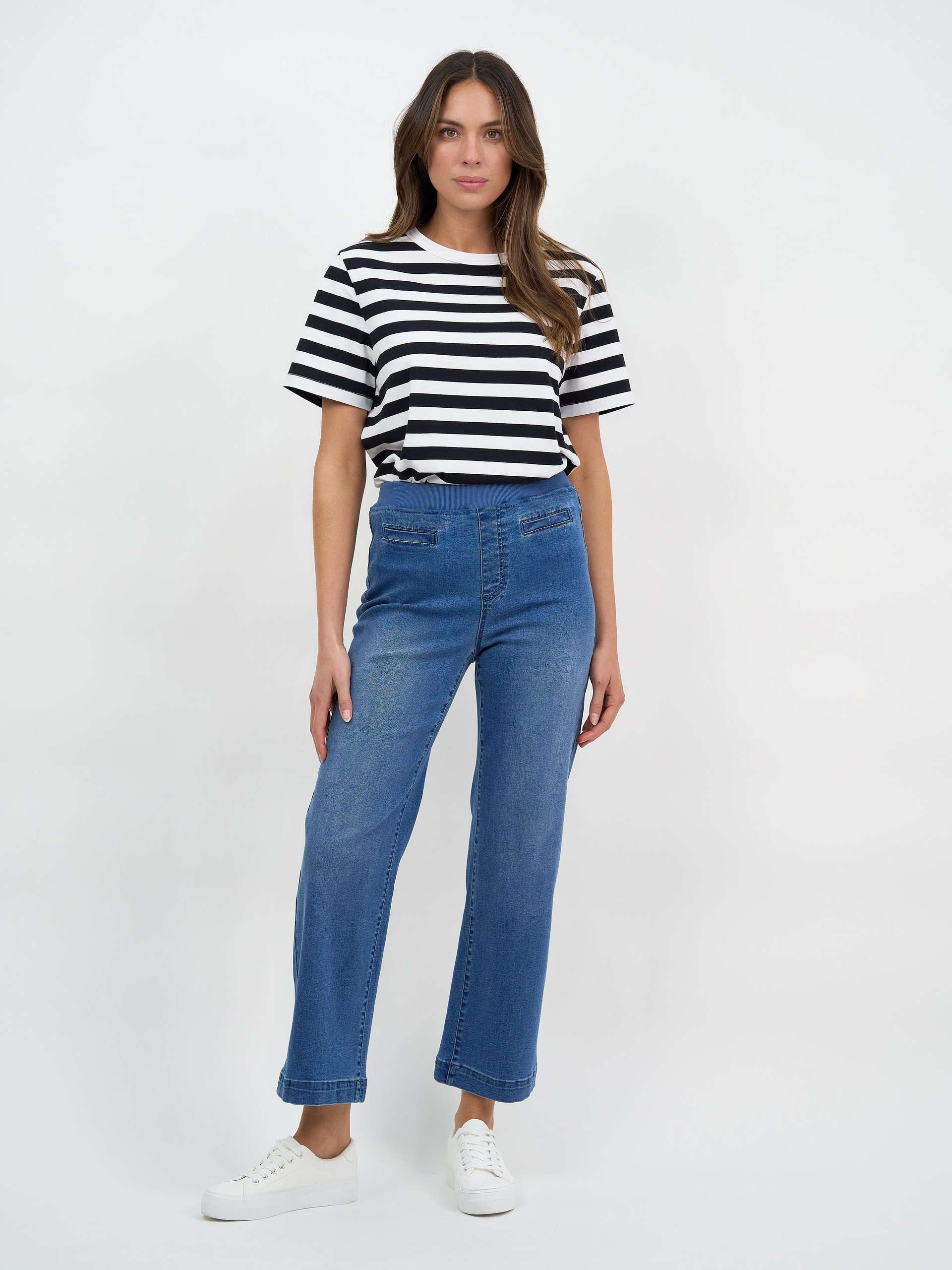Threadz - Maddy Wide Leg Jean Blue - Florence Store