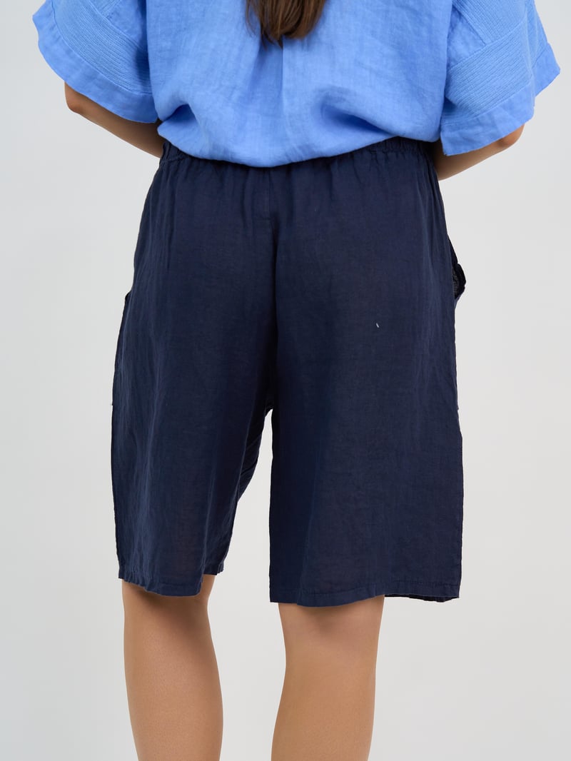 La Strada - Linen Pocket Short Navy - Florence Store