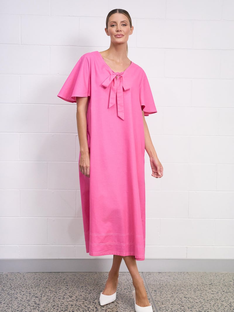 Liana Flute Sleeve Dress–Pink by Liberty Rose - Florence Store