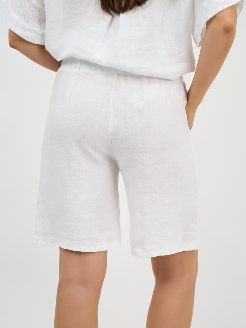 La Strada - Linen Pocket Short White - Florence Store