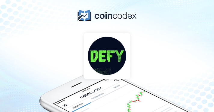 DEFY Price: Live DEFY/USD Rate, Market Cap & DEFY Price Chart | CoinCodex