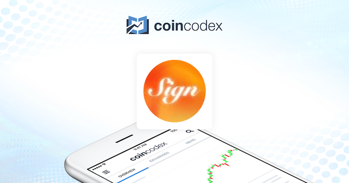 Sign Price: Live SIGN/USD Rate, Market Cap & SIGN Price Chart | CoinCodex