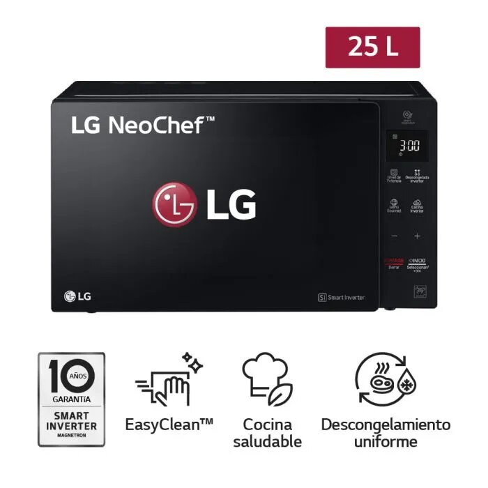 HORNO MICROONDAS LG NEOCHEF 25L MS2536GIS EASYCLEAN NEGRO LG ...