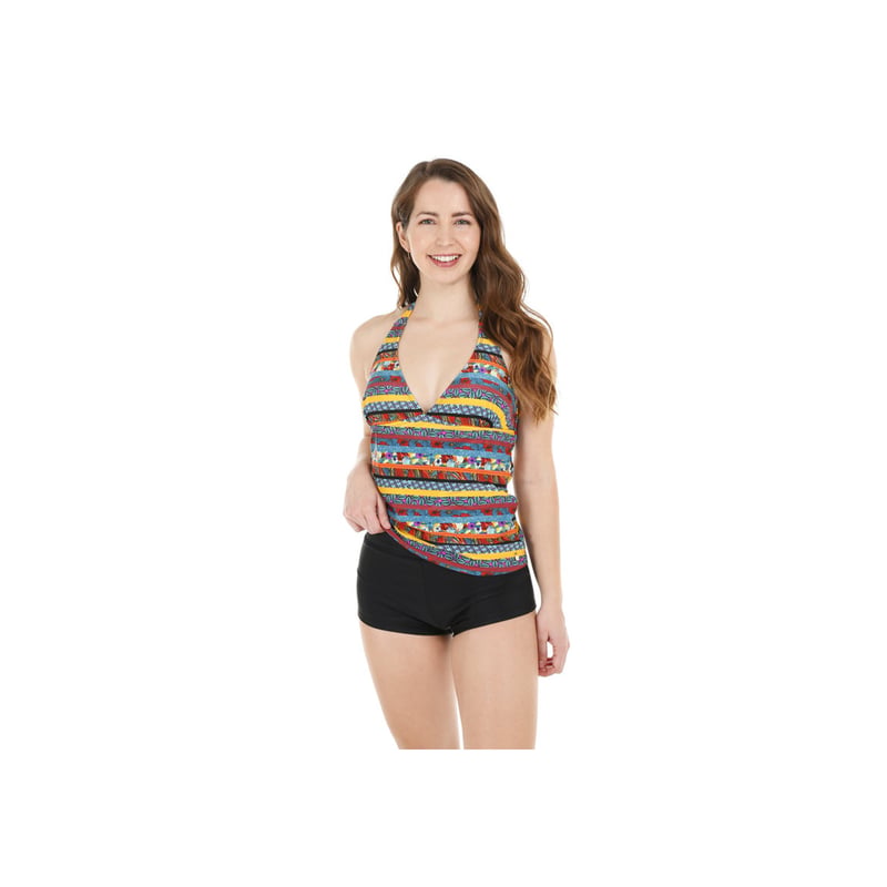 H2O WEAR Traje de Baño Tankini Mujer H2O Wear Halter Brillo Verde ...