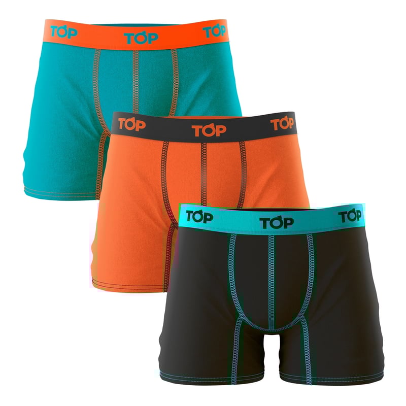 TOP Pack 3 Boxer Medio Algodón Color Top C1 | falabella.com