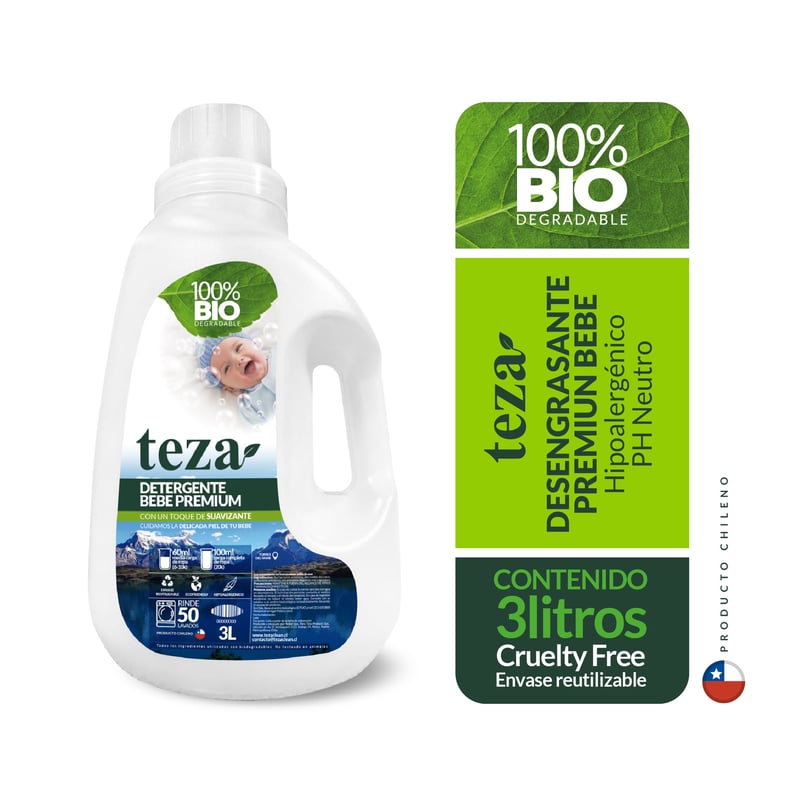 TEZA Detergente Teza Bebé con Suavizante 100% Bio 3 Litros | falabella.com