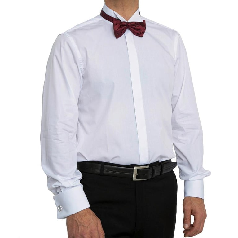 VANDINE Camisa Blanca Cuello Paloma Puño Doble Etiq. Negra VANDINE ...