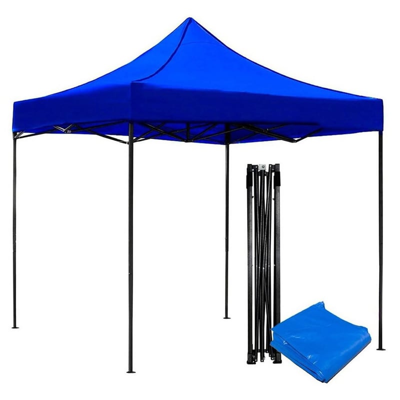 Toldo Plegable Jardimex 2x2 Carpa Impermeable Protección UV azul ...