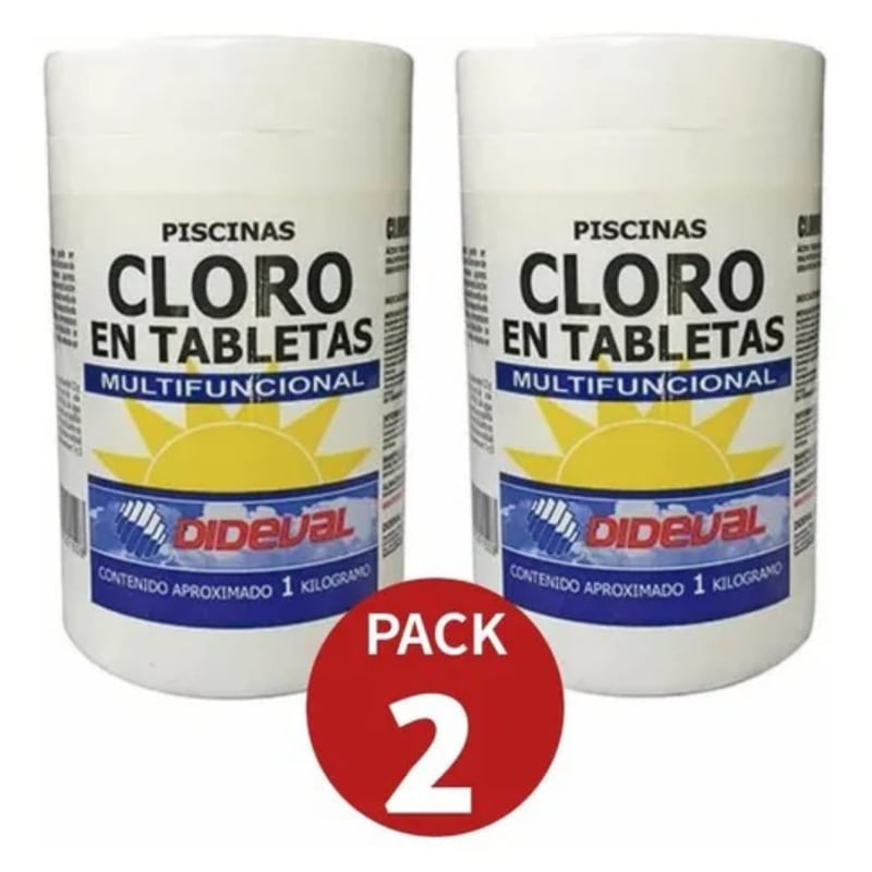GENERICO Cloro En Tabletas Triple Acción Piscinas 1 Kg x 2 unidades ...