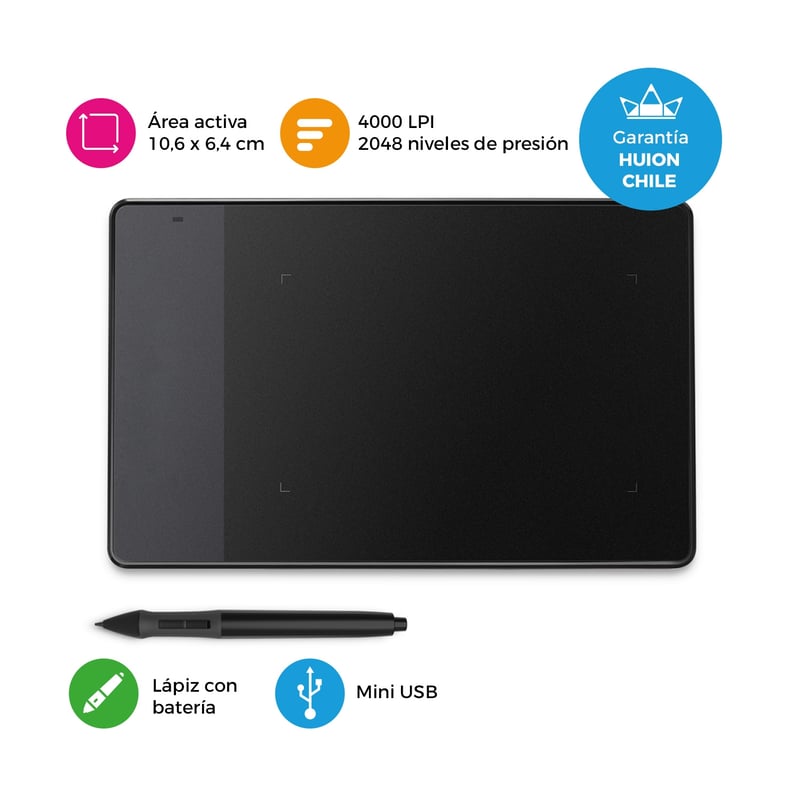 HUION Tableta Gráfica Huion 420 Incluye Kit - Garantía Huion Chile ...