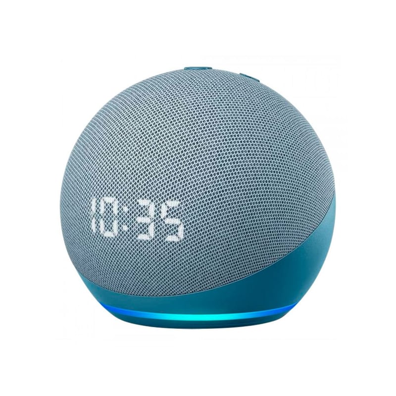 AMAZON Amazon Echo Dot 4 Parlante Inteligente Con Reloj Alexa Azul ...