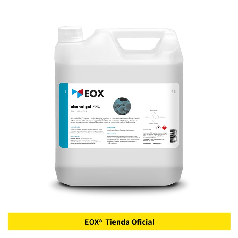 GENERICO Alcohol Gel 70% Sin Enjuague Con Registro Isp Eox 5 Litros | falabella.com