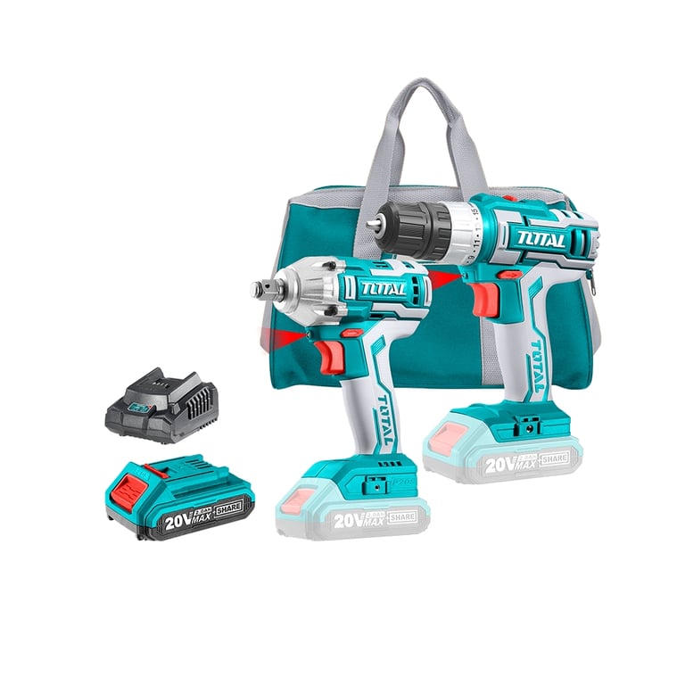 Kit Taladro Y Llave De Impacto Inalámbrico Total 20v TOTAL TOOLS | Linio Chile