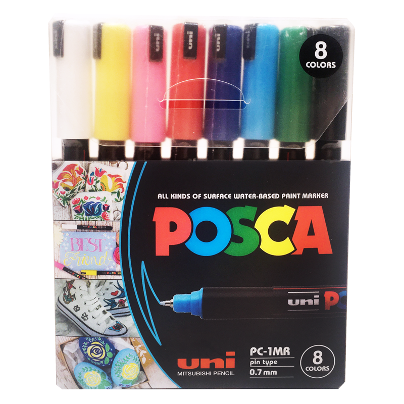 Marcadores Posca 1MR Set 8 Colores Básicos | Sodimac Chile