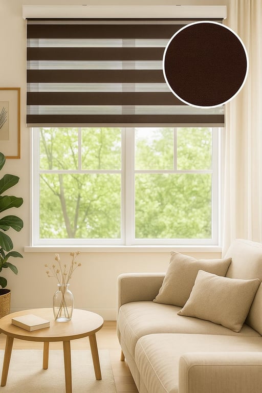 CLEMS CORTINAS Cortina Roller Duo 120X120 Cafe | falabella.com