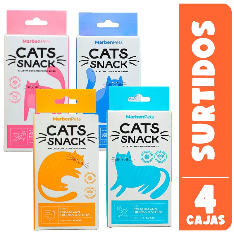 Cats Snack Galletas Gato Con Catnip, Pack x 4 Cajas | Sodimac Chile