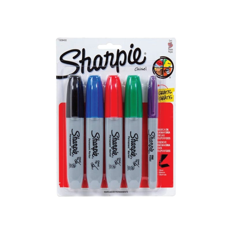 SHARPIE Marcador Permanente Sharpie Punta Chisel Surtido Blister X5 ...