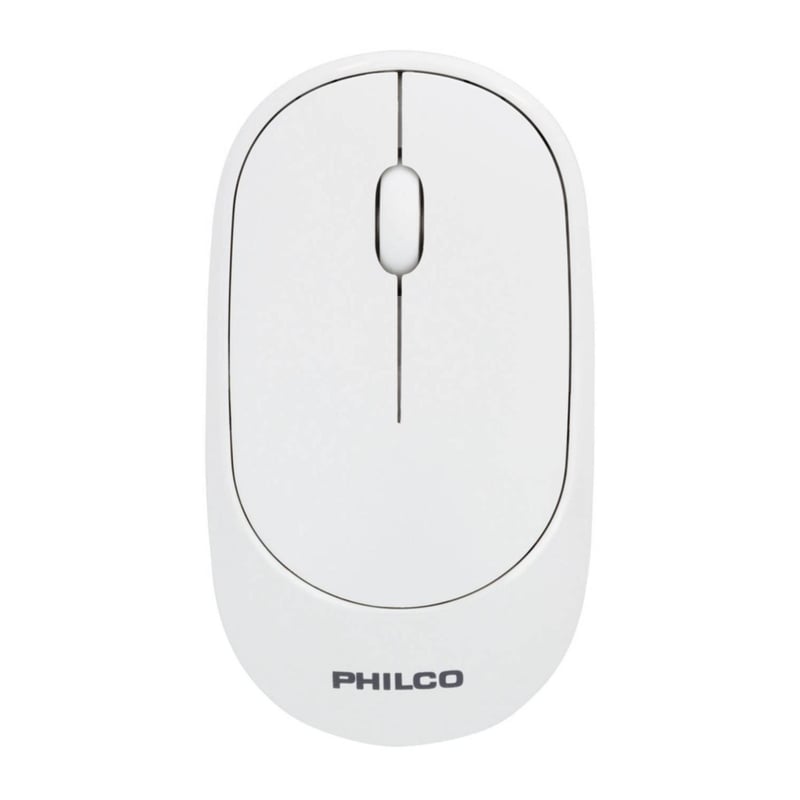 PHILIPS Mouse Inalambrico USB Silencioso 3 Botones Blanco Philco Pro ...