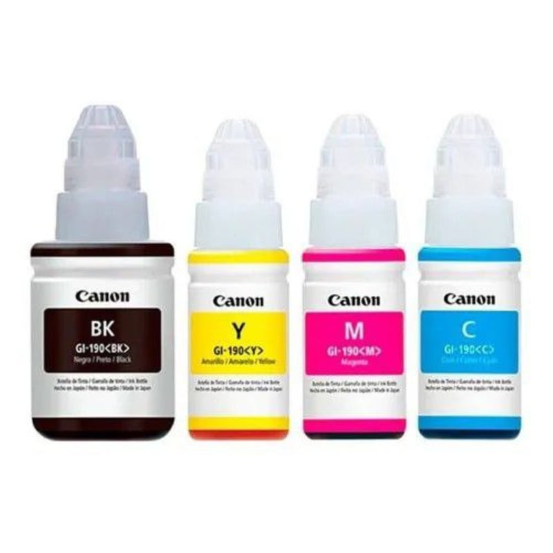 CANON 4 Tintas Canon Gi-190 Original G1100 G2100 G3100 G4100 ...