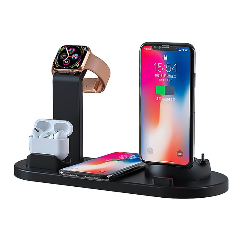 GENERICO Estacion De Carga Para iPhone Air Pods Base Inalambrica 4 en 1 ...