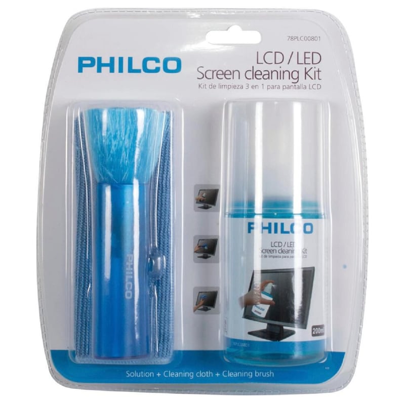 PHILCO Kit Set Limpia Pantallas Liquido Philco Notebook Pc 3 En 1 ...